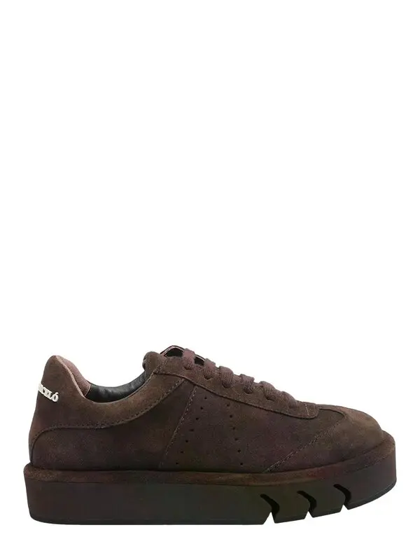 PALOMA BARCELO Round-toe Platform Sneakers - Brown