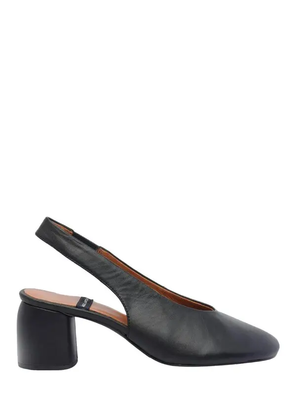 ANGEL ALARCON 70mm Calf Leather Slingback Pumps - Black