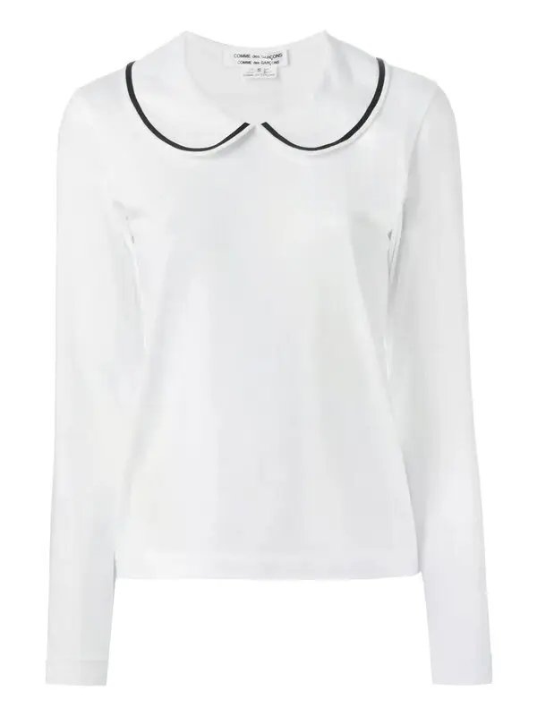 Comme Des Garçons Peter Pan Collar Sweater - White