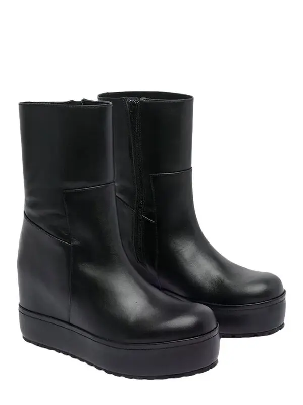 PALOMA BARCELO Platform Wedge Boots - Black