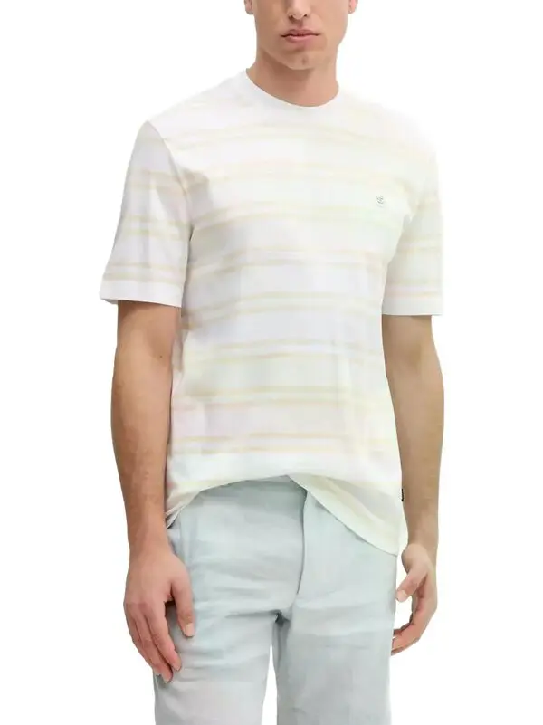 BOSS Striped Short-sleeved T-shirt - White
