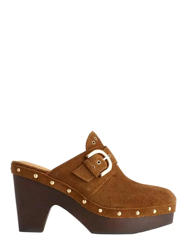 Madewell Wes Buckle-strap Clog - Dried Acorn