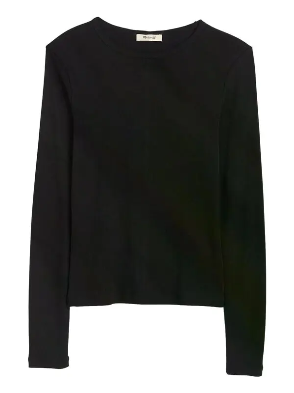Madewell Crewneck Long-sleeve Tee - Jet Black