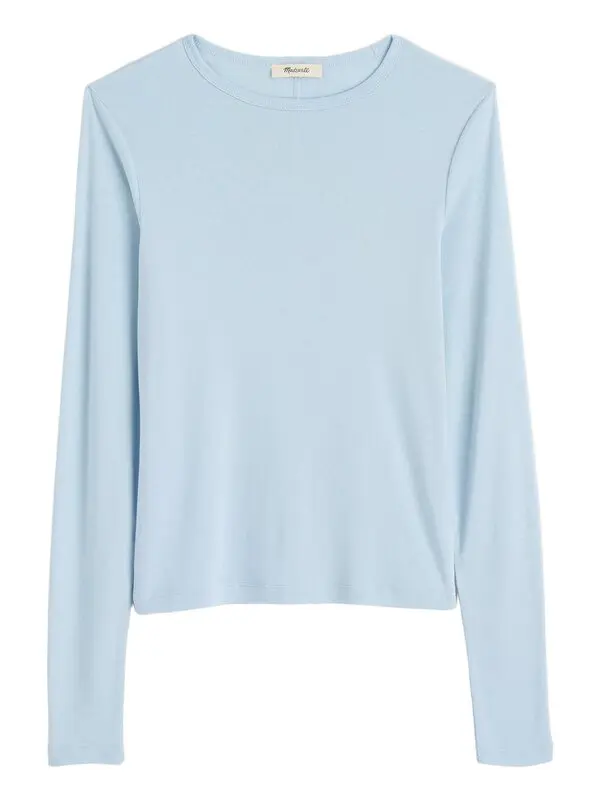 Madewell Crewneck Long-sleeve Tee - Light Pool