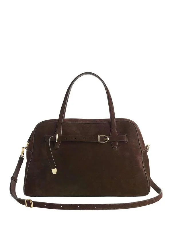 Madewell Belted Satchel Bag - Dark Carob