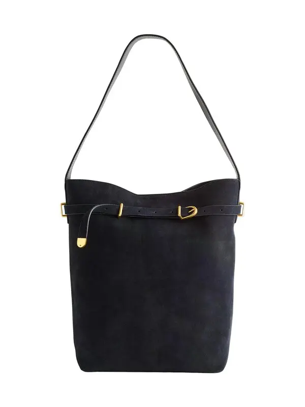 Madewell The Essential Belted Bucket Tote - Juniper Berry