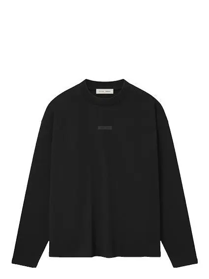 Fear Of God Essentials Classic Long Sleeve Tee Shirt - Jet Black