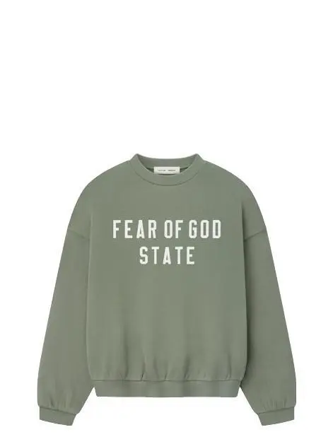 Fear Of God 90's Fleece Crewneck Sweatshirt - Moss