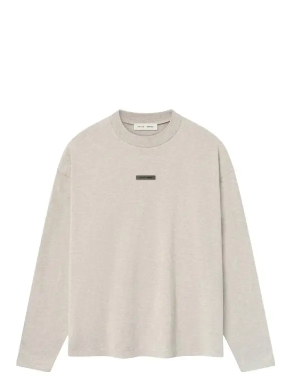 Fear Of God Essentials Classic Long Sleeve Tee Shirt - Heather Stone
