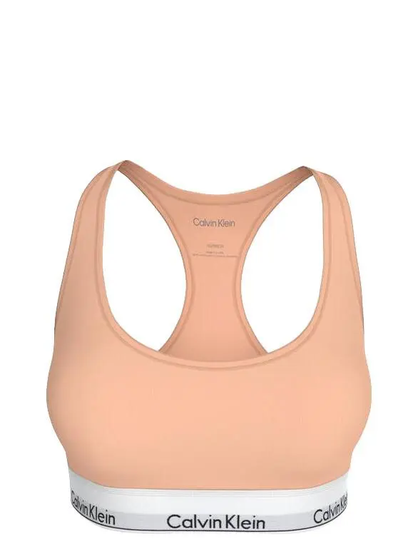 Calvin Klein Lightly Lined Racerback Bralette - Peach Bliss
