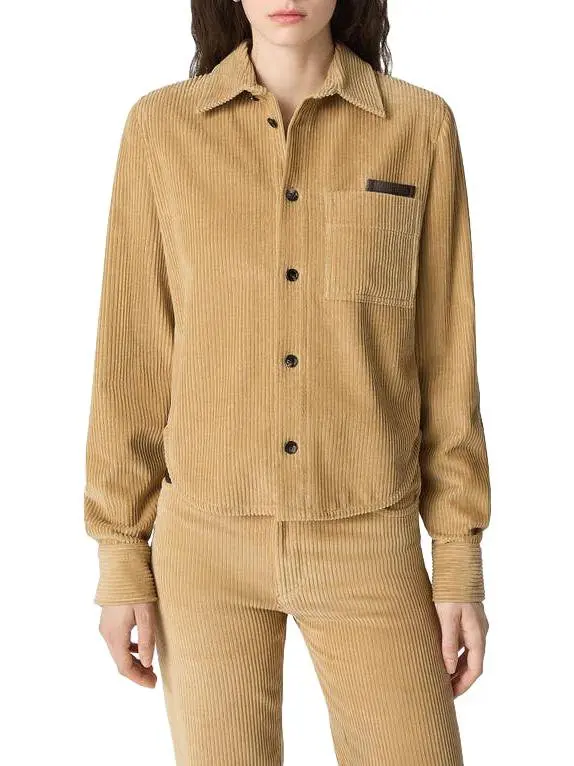 Bottega Veneta Cotton Corduroy Button-up Shirt - Pale Oak