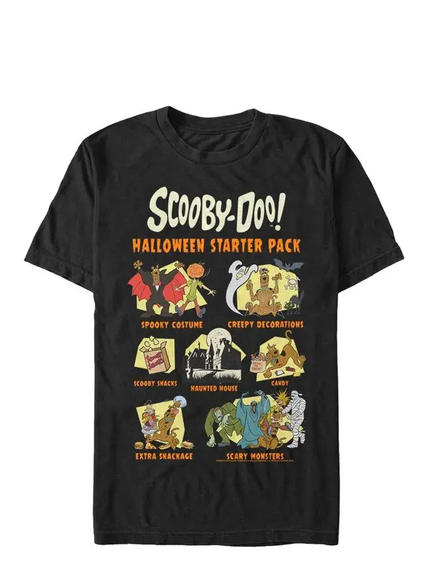 SCOOBY DOO Halloween Starter Pack Graphic T-shirt - Black