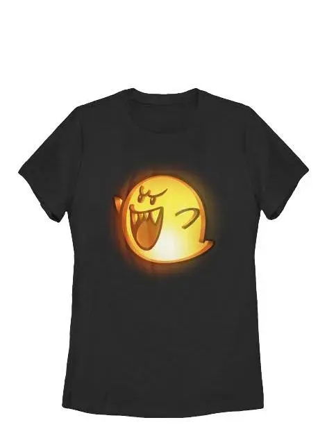 NINTENDO Halloween Boo Pumpkin Graphic T-shirt - Black
