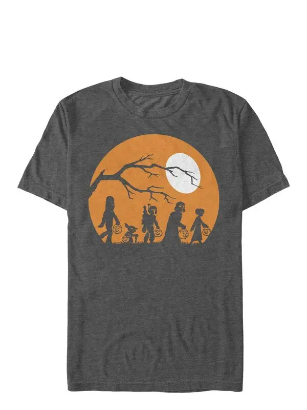 STAR WARS Halloween Characters Trick Or Treat Graphic T-shirt - Charcoal Heather