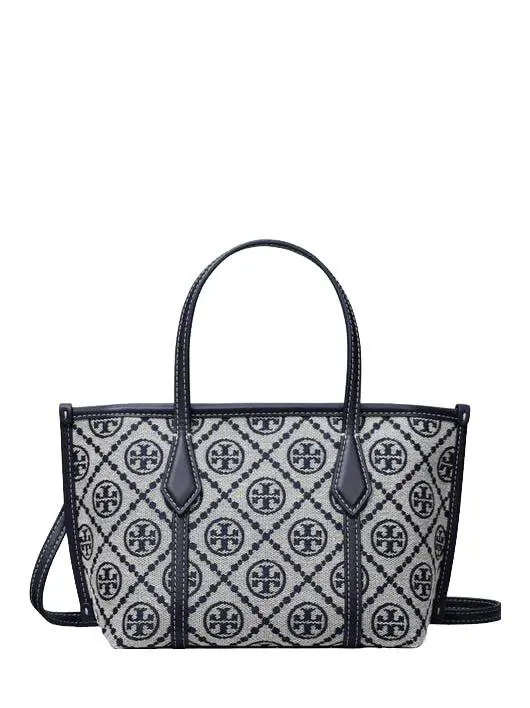 Tory Burch Mini T Monogram Jacquard Tote - Tory Navy