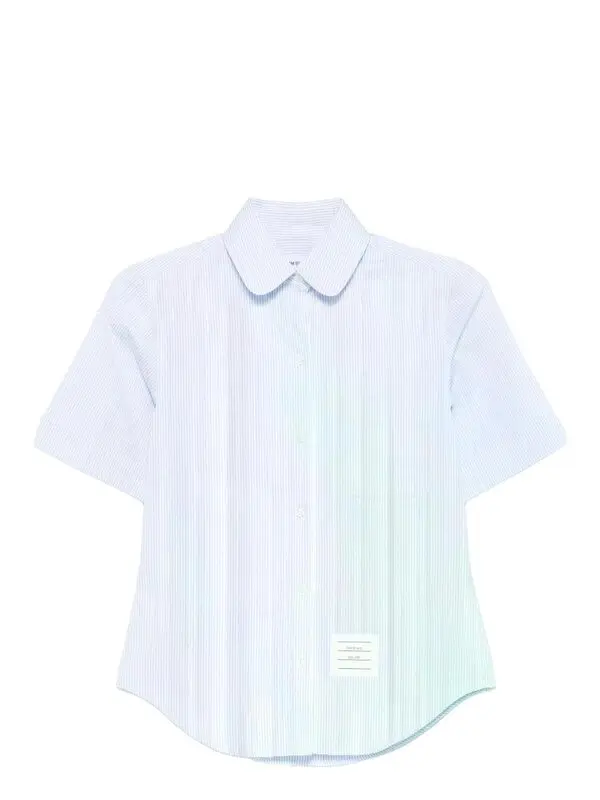 Thom Browne Striped Poplin Shirt - Blue