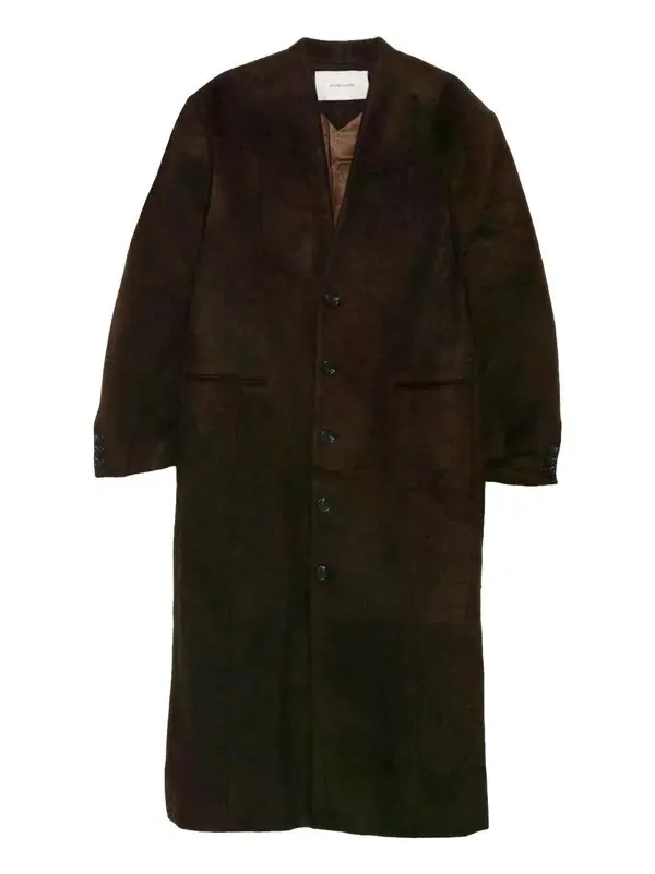 ENTIRE STUDIOS Button-front Overcoat - Brown
