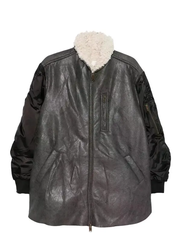 MARANT ETOILE Metallic-effect Bomber Jacket - Black