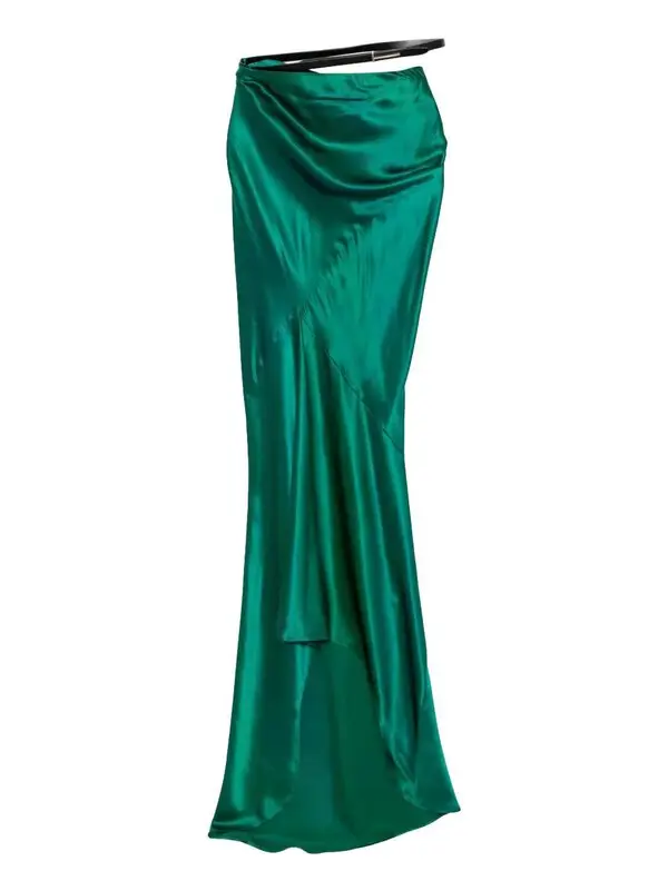 TOM FORD Bias Silk Skirt - Green