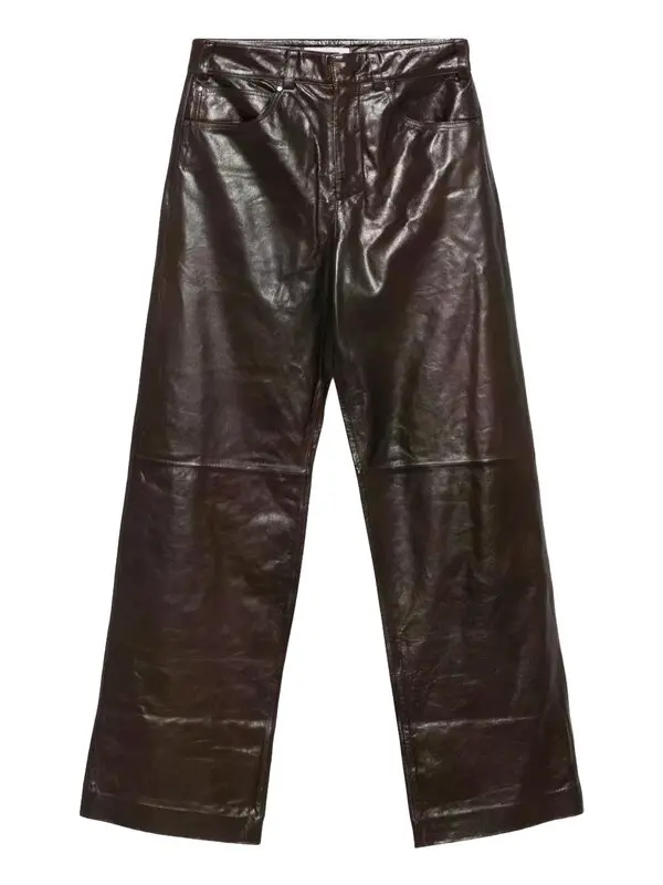 ENTIRE STUDIOS Leather Trousers - Brown