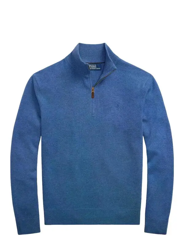 Polo Ralph Lauren Polo Pony Quarter-zip Sweater - Blue