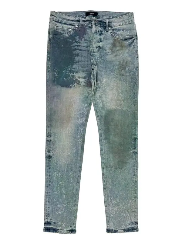 PURPLE BRAND Fossil-print Jeans - Blue