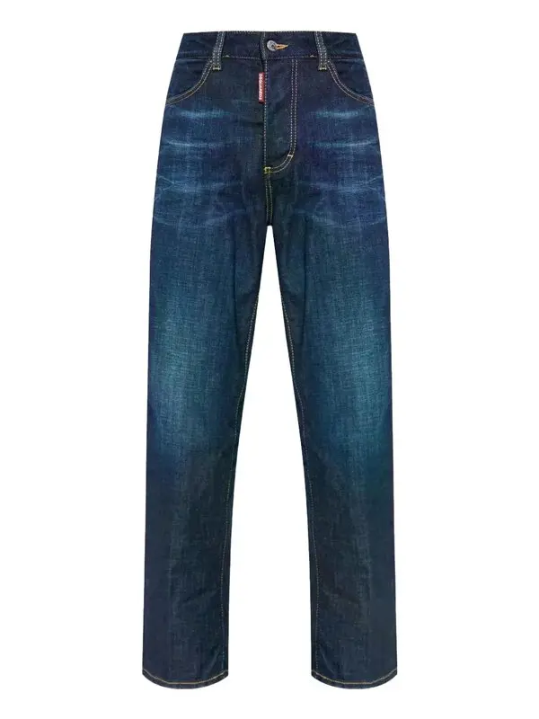Dsquared2 Jeans With Logo Plaque - Blue