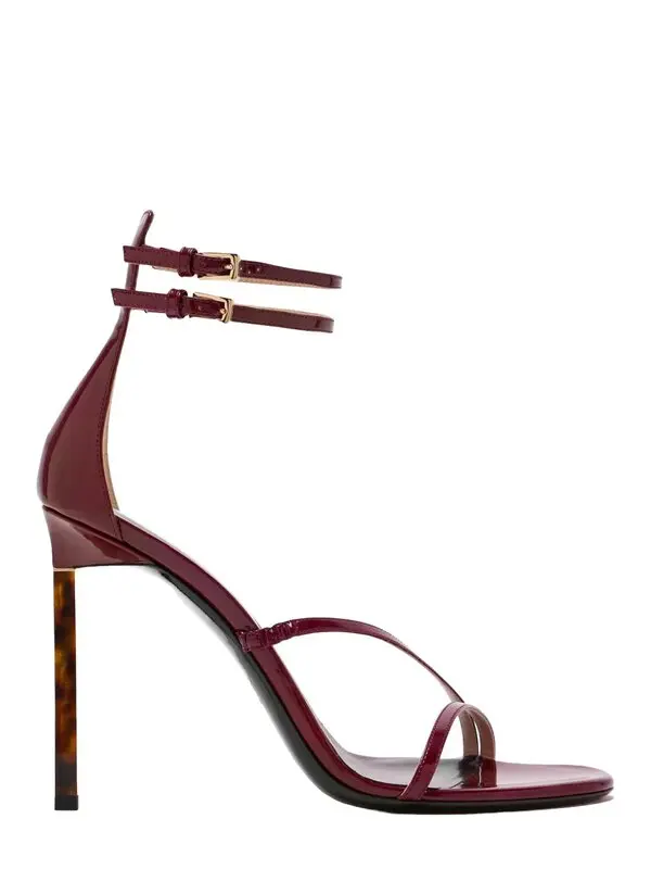TOM FORD 110mm Double-buckle Tortoiseshell-heel Sandals - Red