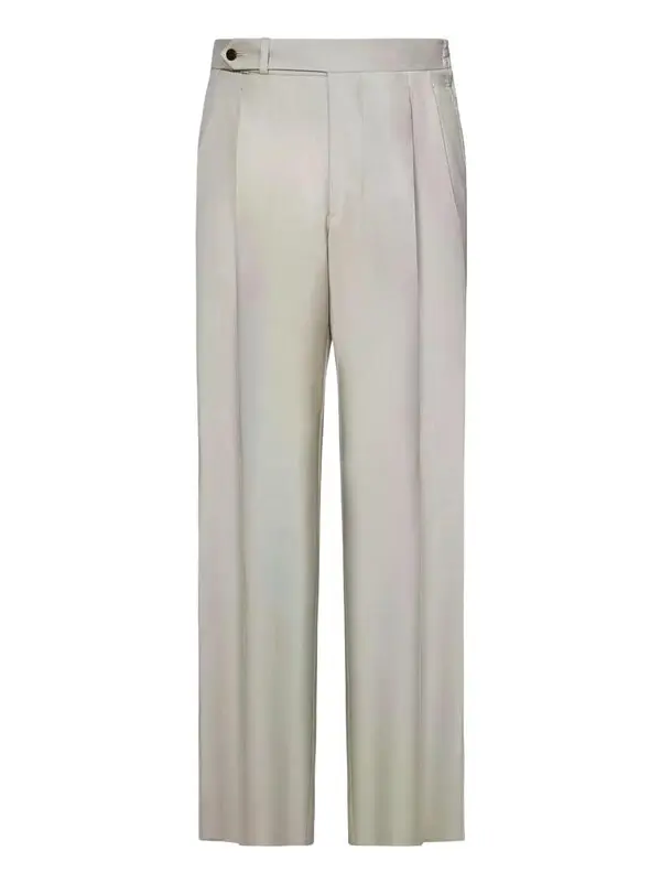 FRANZESE COLLECTION Pleated Capri Trousers - Neutrals