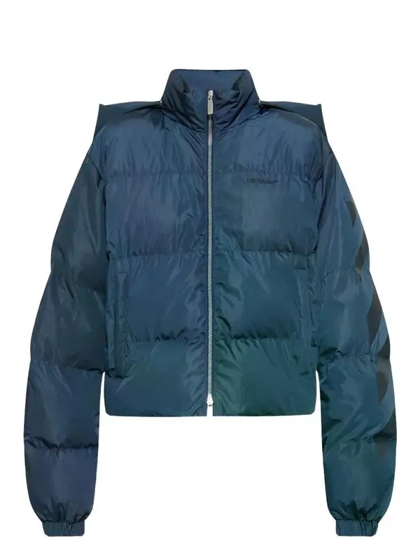 Off-White Arrow-print Padded Jacket - Blue