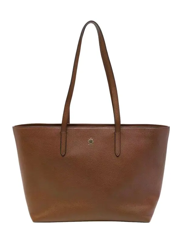 Bally Leather Tote Bag With Logo Stamp - Brown