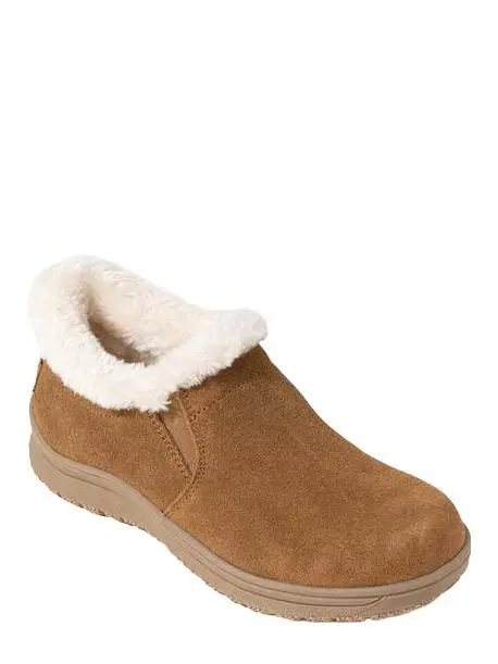 Minnetonka Eagan Faux Fur Slipper Bootie - Dusty Brown