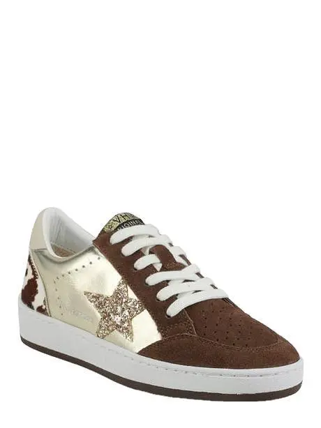 Vintage Havana Denisse Calf Hair Sneakers - Washed Gold/brown
