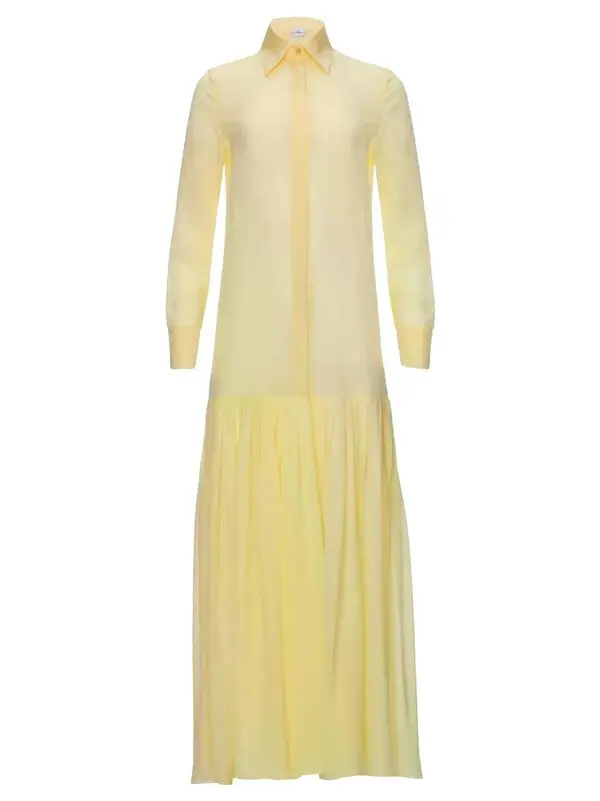 IL VOLO Noa Pleated Shirt Dress - Yellow