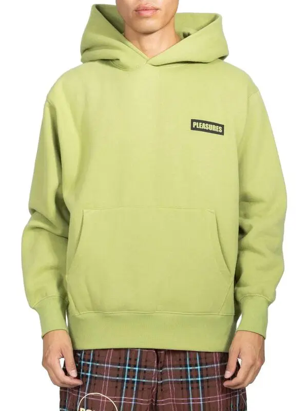 PLEASURES X Boiler Room Workman Oversize Hoodie - Wasabi