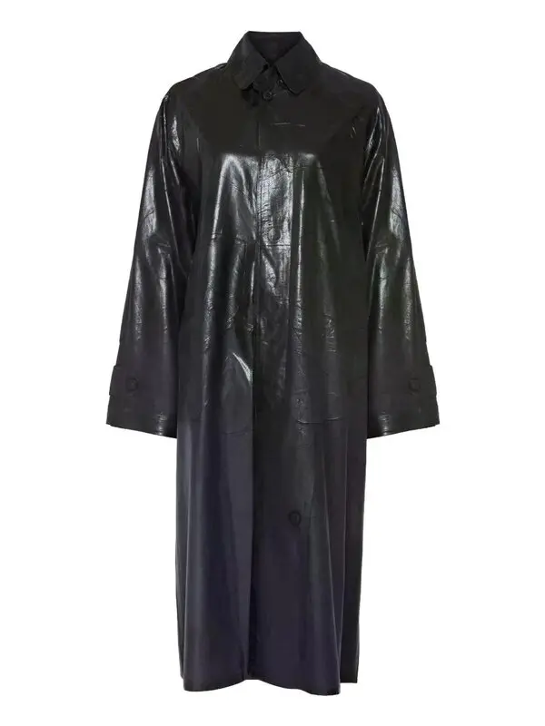 MAISON MARGIELA Crackle-effect Raincoat - Black