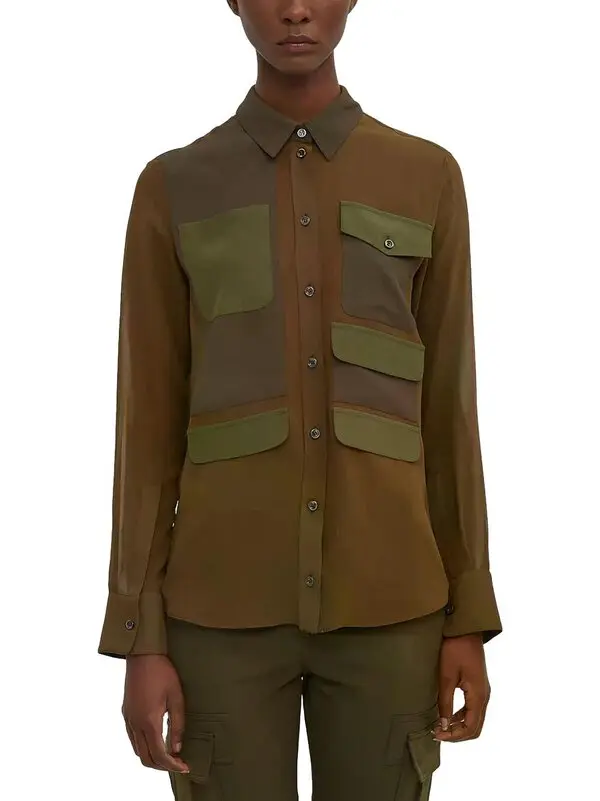 Altuzarra Silk Button Down Shirt - Green