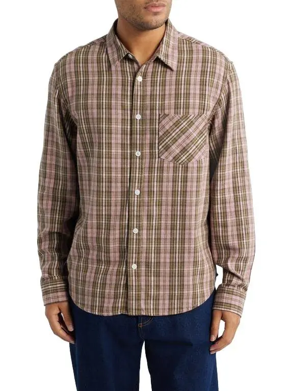 925 ORIGINALS Foreman Classic Fit Plaid Flannel Button-up Shirt - Pink