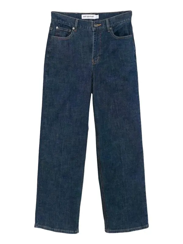 SELF-PORTRAIT Straight-leg Jeans - Blue