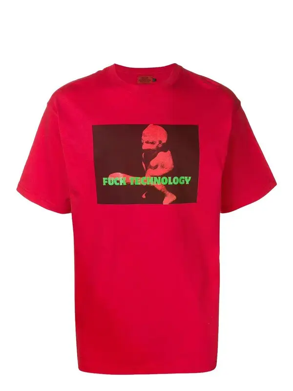 PRESSURE Graphic Print T-shirt - Red