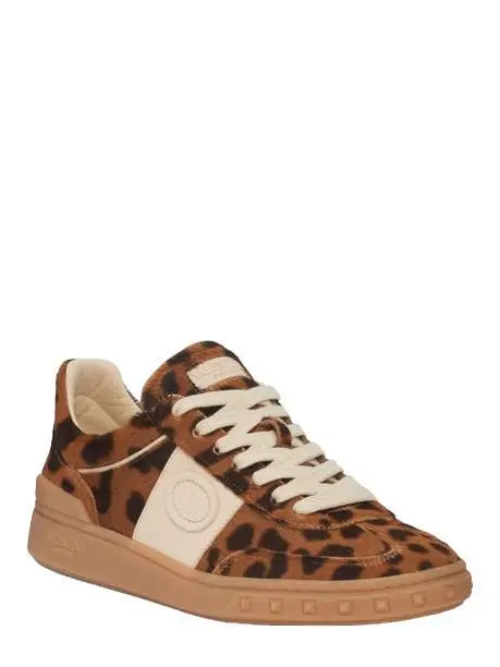 Valentino Garavani Calf Hair Low Top Sneakers - Miele Moro/ambra Calf Hair