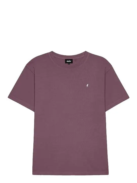 DALIX Lil Bolt Midweight Garment Dye Tee - Plum
