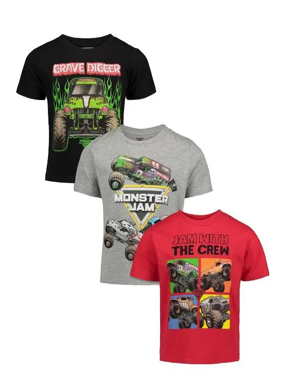 MONSTER JAM 3-pack Graphic T-shirts - Jam With The Crew Pack