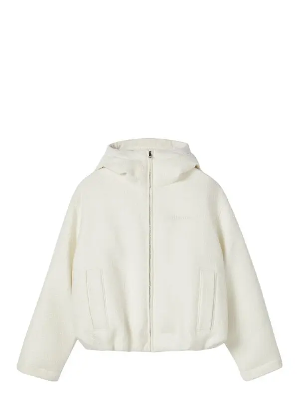 Gucci Wool Bouclé Jacket With Logo - White