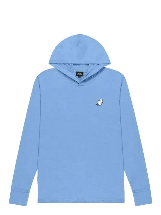 DALIX Ghost Hooded Long Sleeve Jersey Tee - Blue