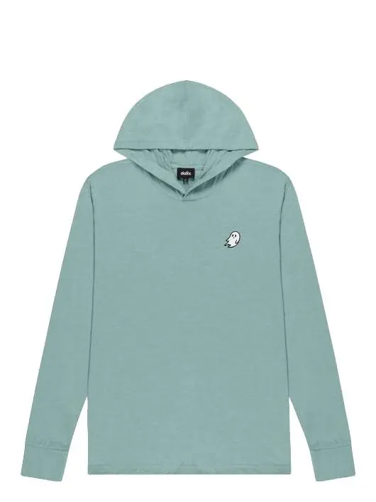 DALIX Ghost Hooded Long Sleeve Jersey Tee - Seafoam