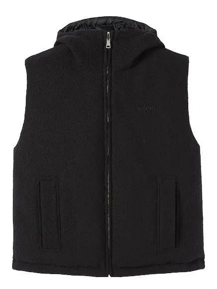 Gucci Reversible Wool Bouclé Gilet - Black