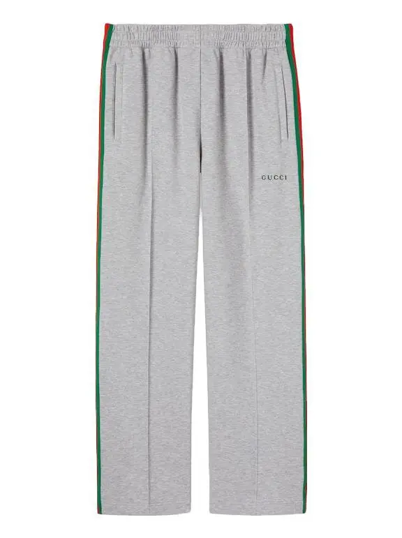 Gucci Cotton Piquet Double Sportswear Pant - Grey
