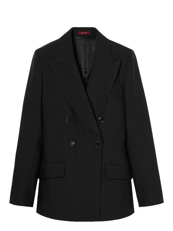 Gucci Pinstripe Wool Jacquard Jacket - Black