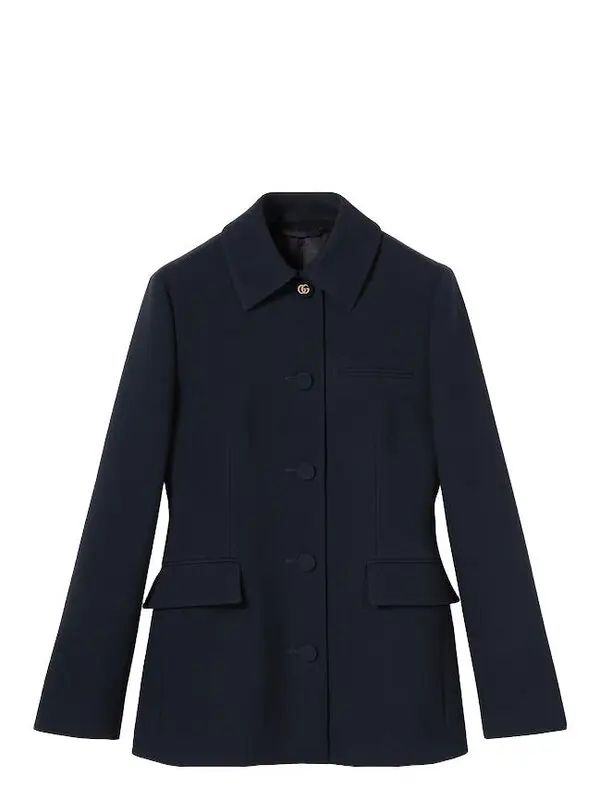 Gucci Light Crêpe Wool Jacket - Blue